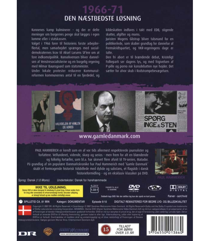 Gamle Danmark - Episode 09: Den Næstbedste Løsning (1966-1971) - DVD ...