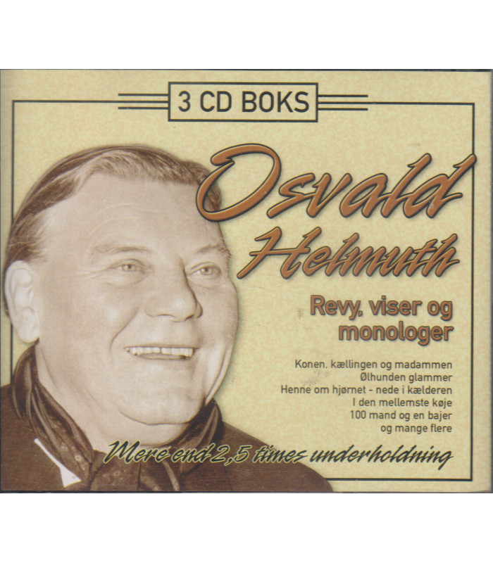 Osvald Helmuth - Revy, viser og monologer - 3 CD - BRUGT - Jack Music
