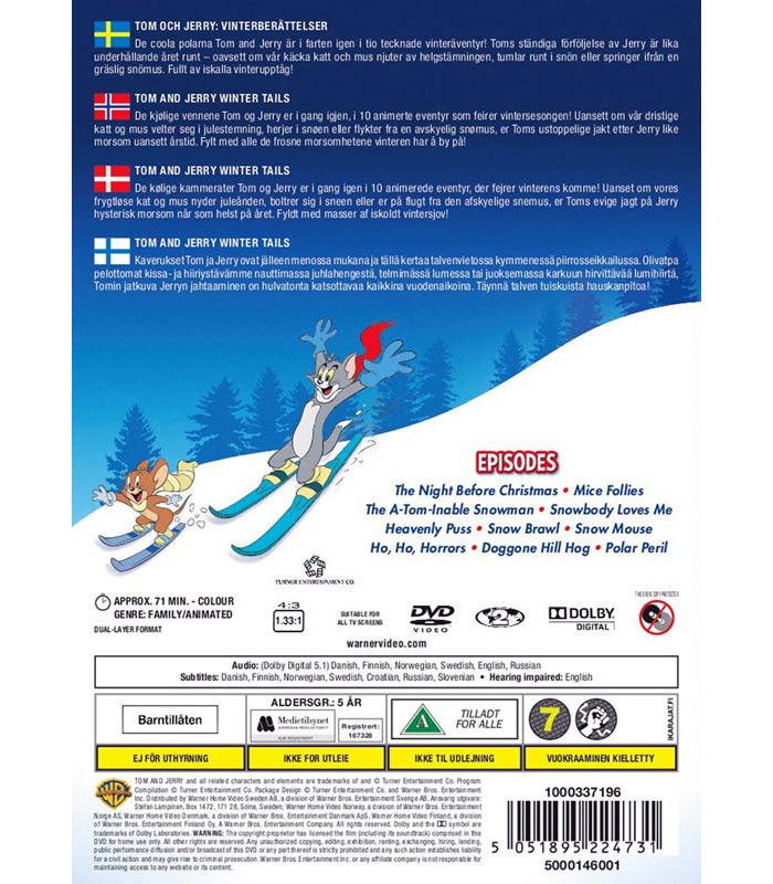 Tom and Jerry: Winter Tails - DVD - BRUGT - Jack Music